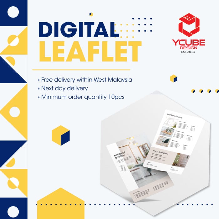 Digital Leaflet A5 Printing | 148.5mm x 210mm | Ycube Branding Sdn Bhd