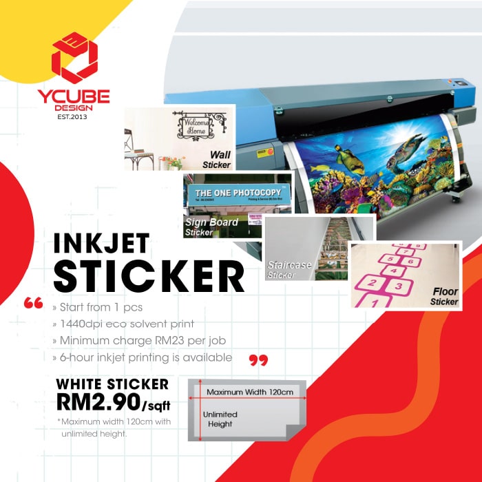 Inkjet Sticker Printing Services | High Resolution & Quality | Ycube ...