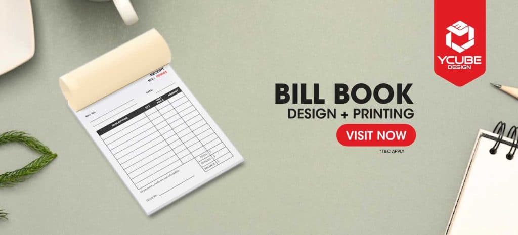 Bill book | Design Printing | Johor Bahru to SG