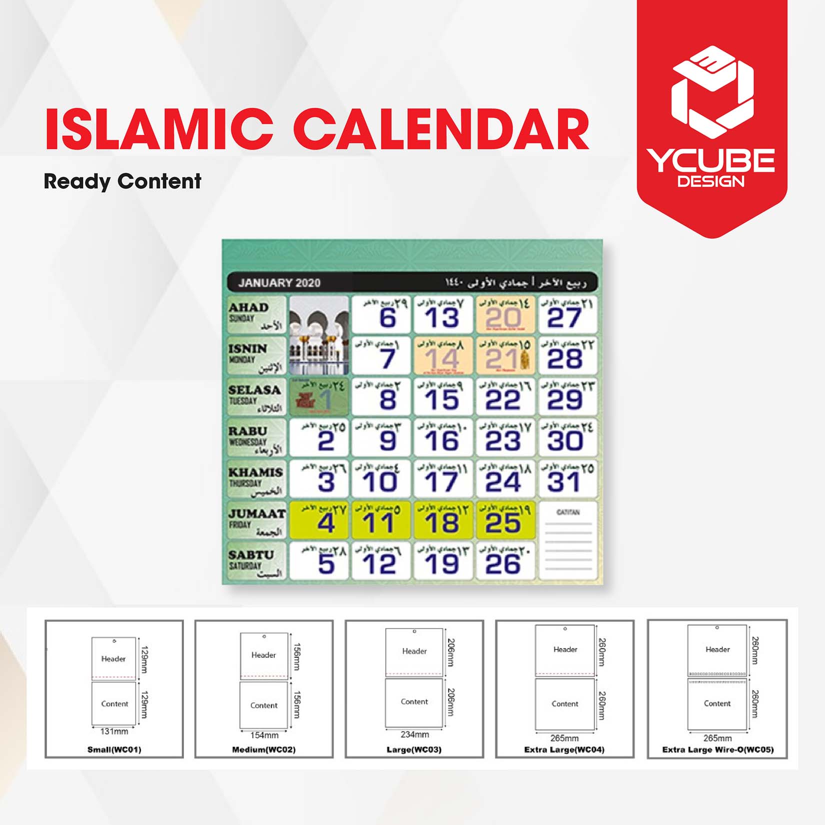 Islamic Calendar | Design Printing | JB to SG