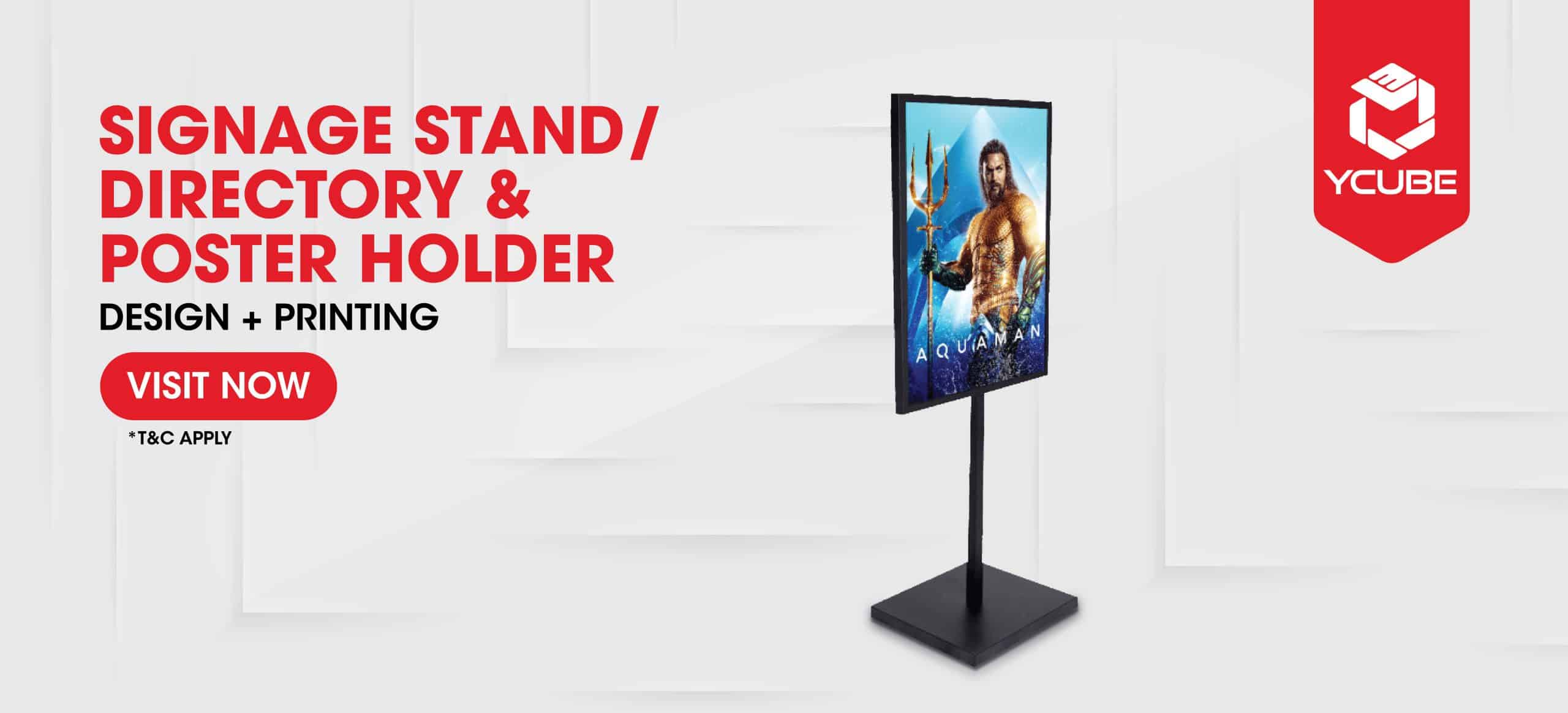 Signage Stand & Poster Holder | Design Printing | Johor Bahru