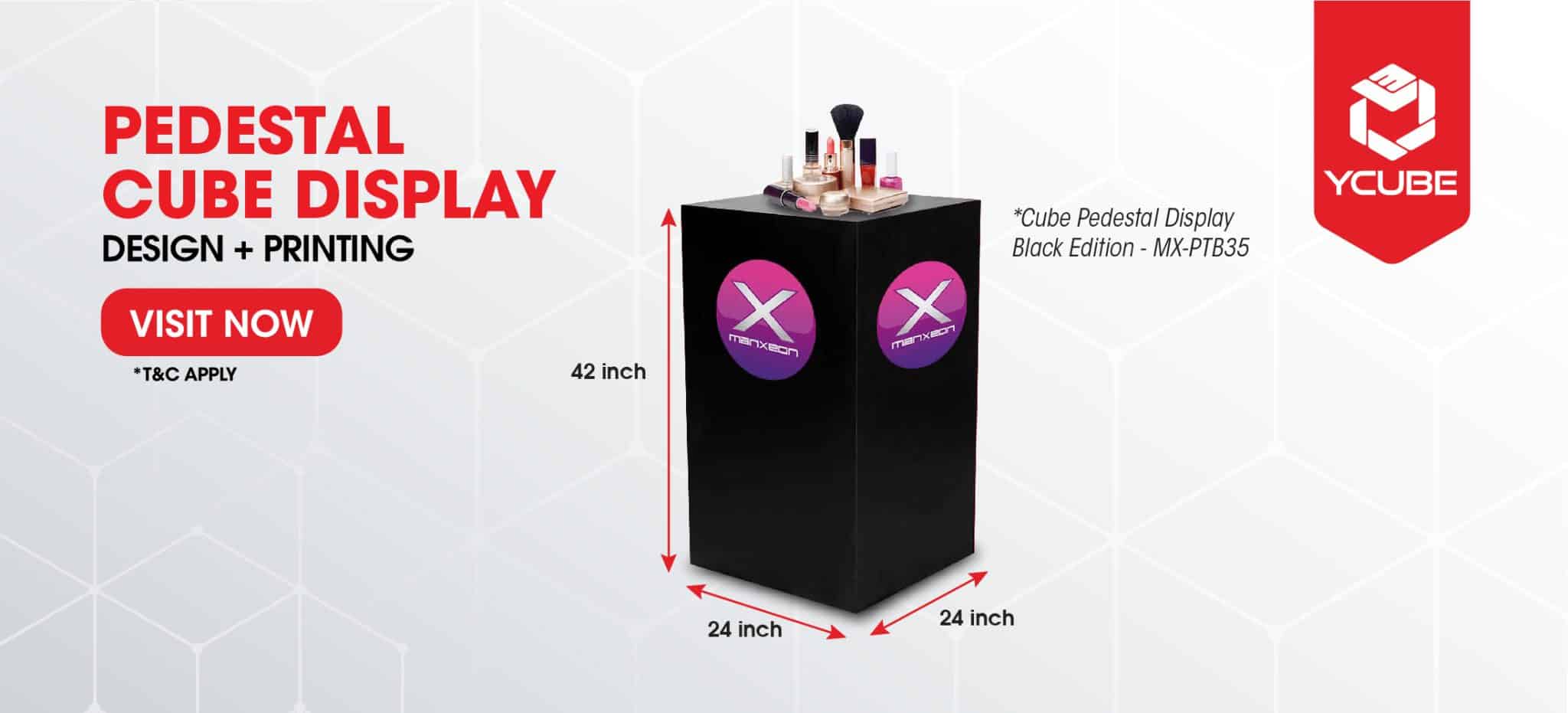 Pedestal Cube Display | Design Printing | Johor Bahru