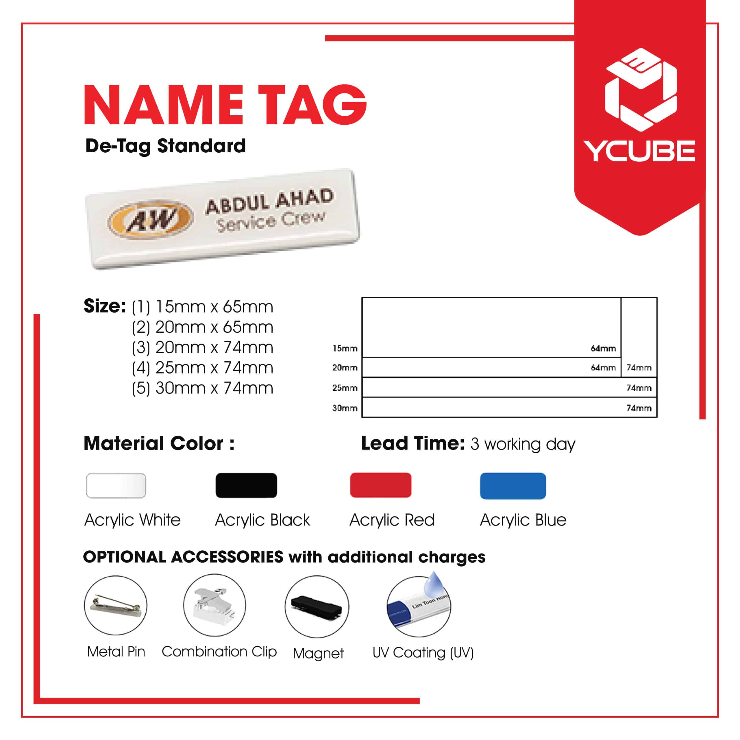 Name Tag | Design Printing | JB to SG