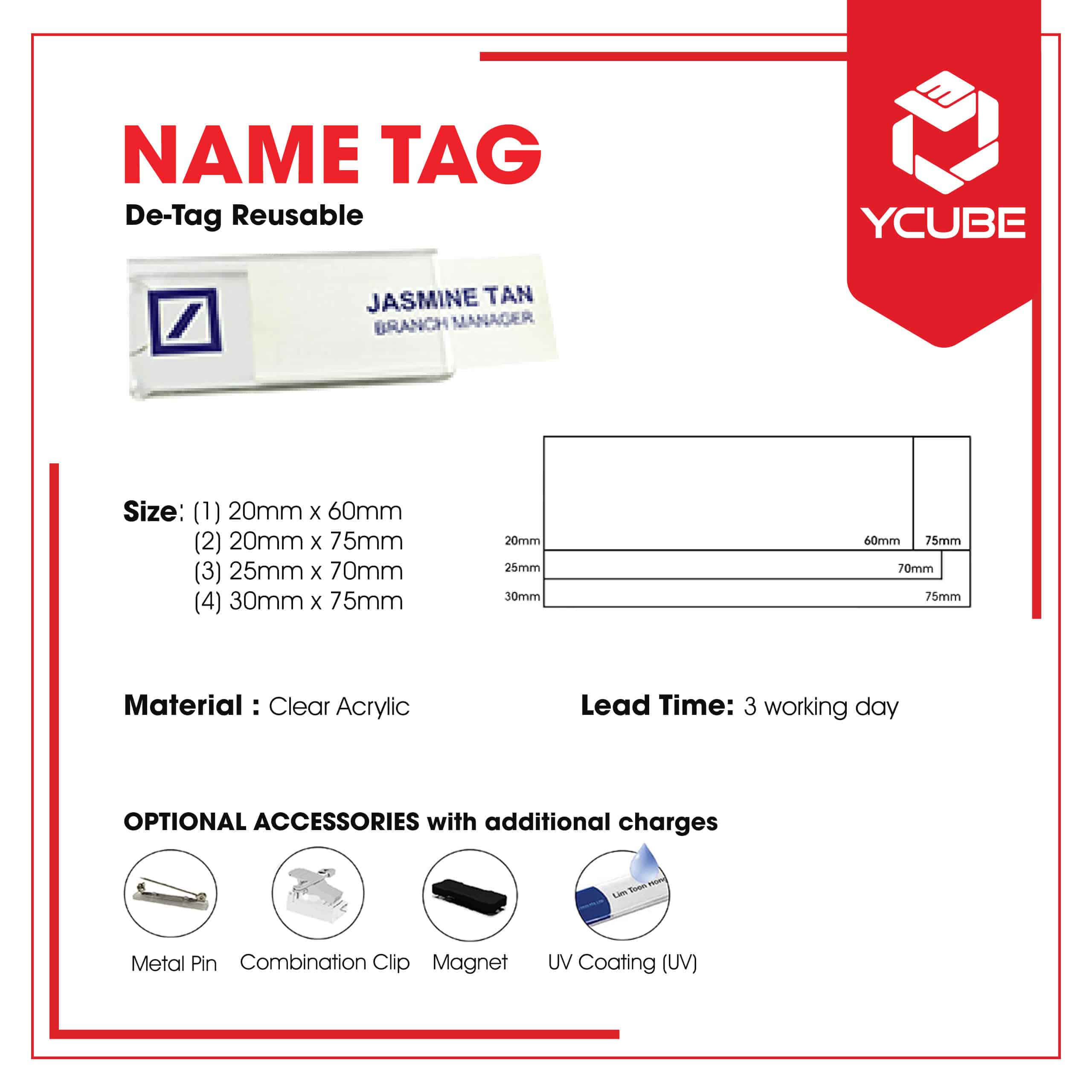 Name Tag | Design Printing | JB to SG