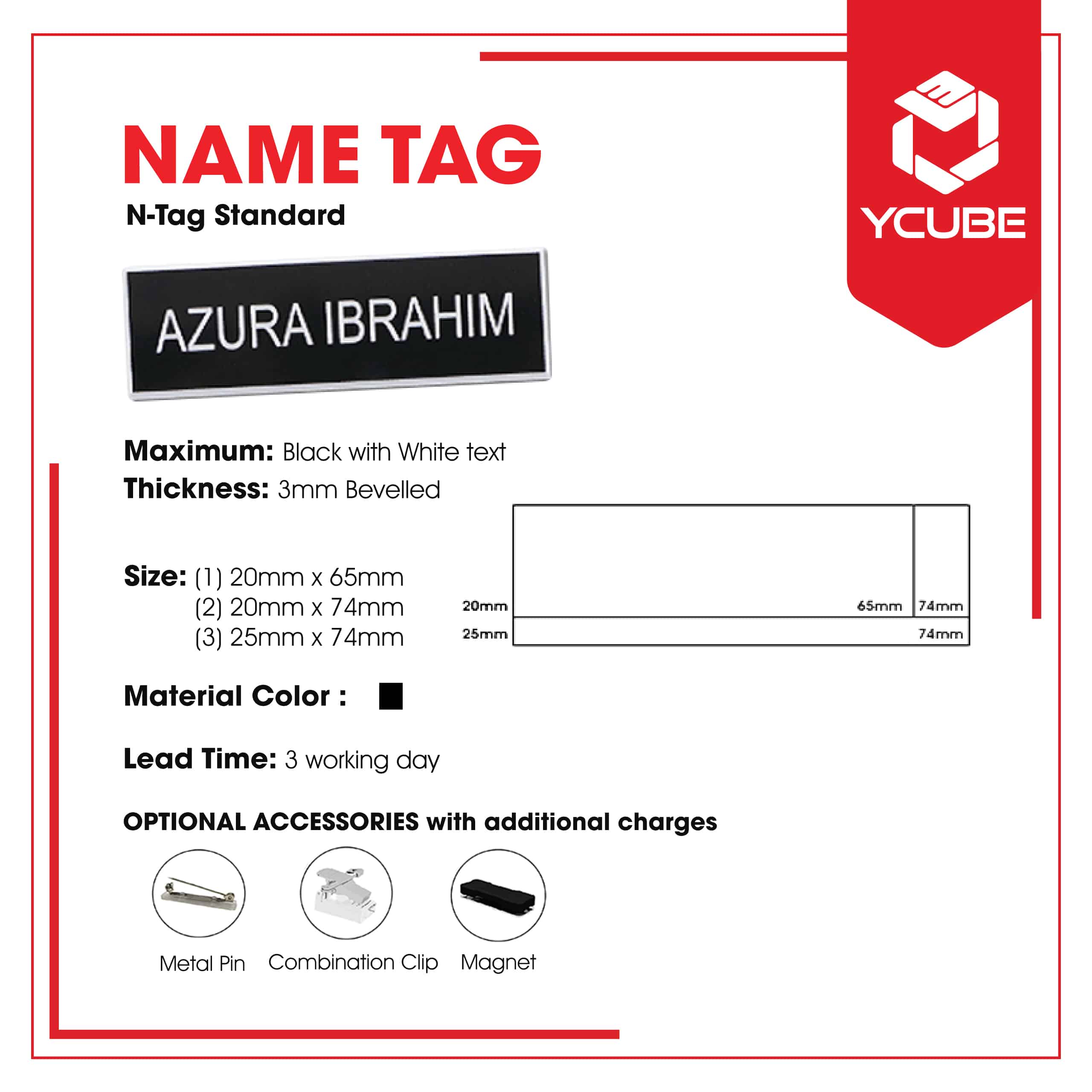 Name Tag | Design Printing | JB to SG