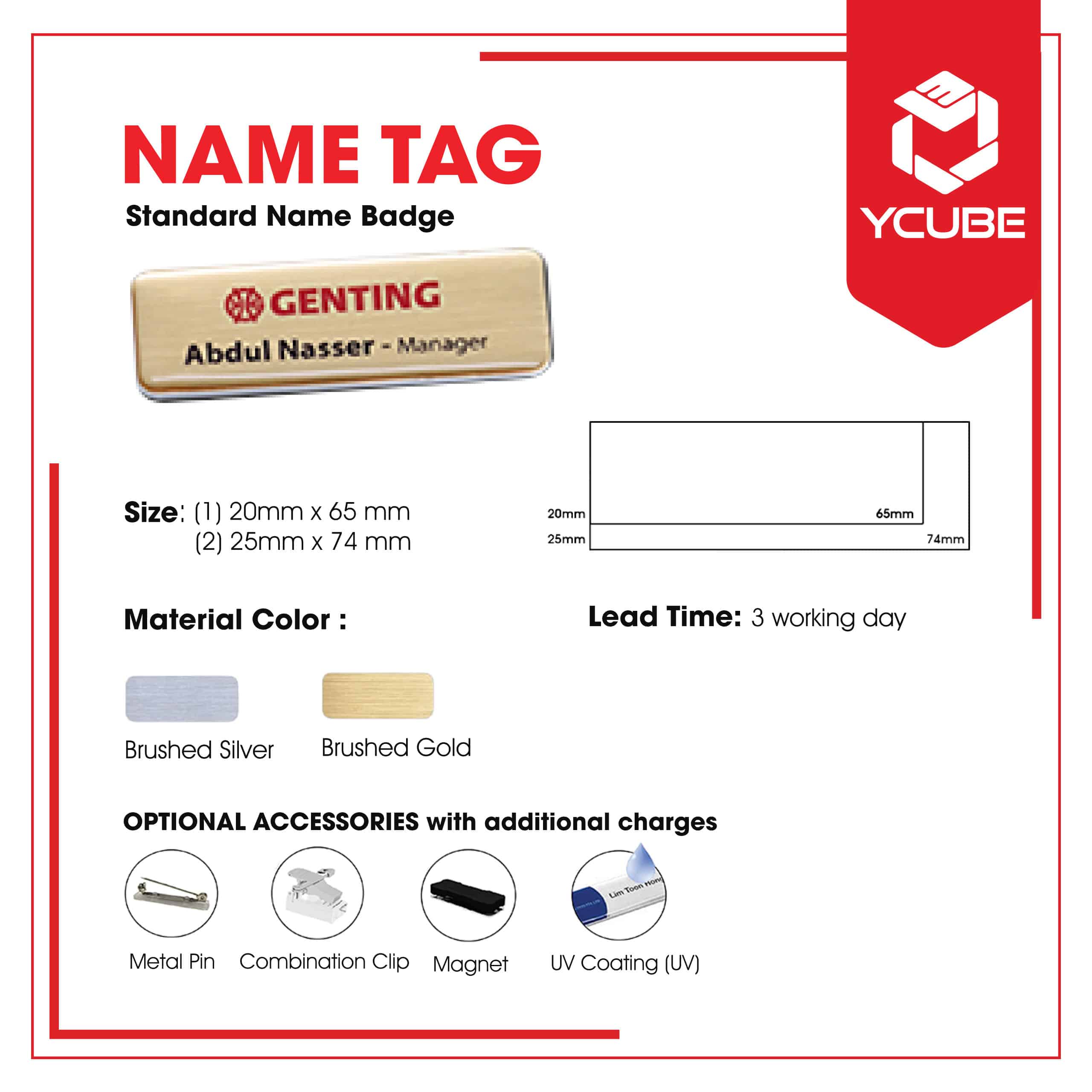 Name Tag | Design Printing | JB to SG